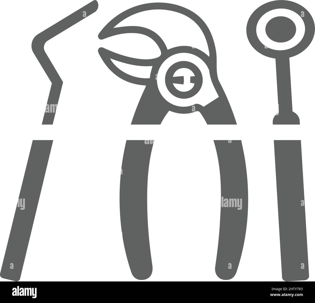 Tooth surgery tools icon - Simple vector illustration for graphic and ...