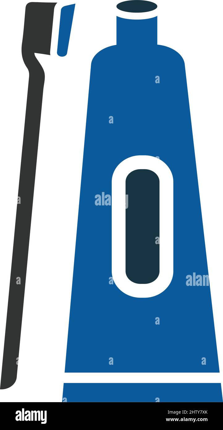 Toothbrush, toothpaste icon - Simple vector illustration for graphic ...