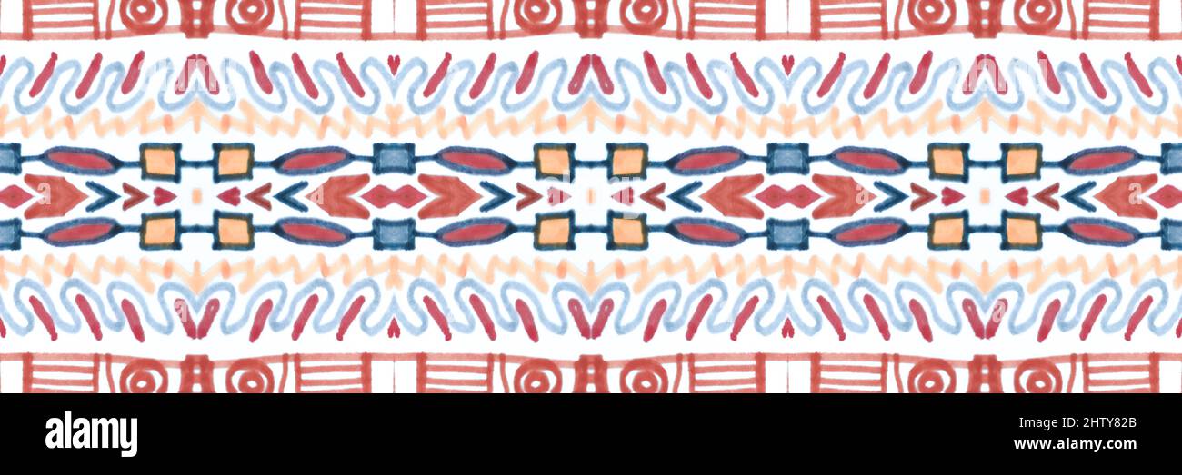 Seamless peruvian pattern. Hand drawn aztec illustration Stock Photo ...