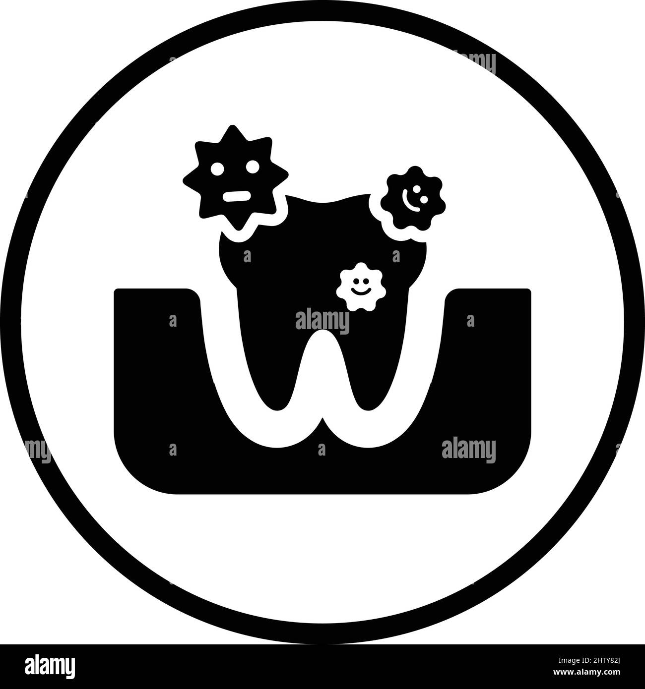 Tooth, germs icon - Simple vector illustration for graphic and web ...