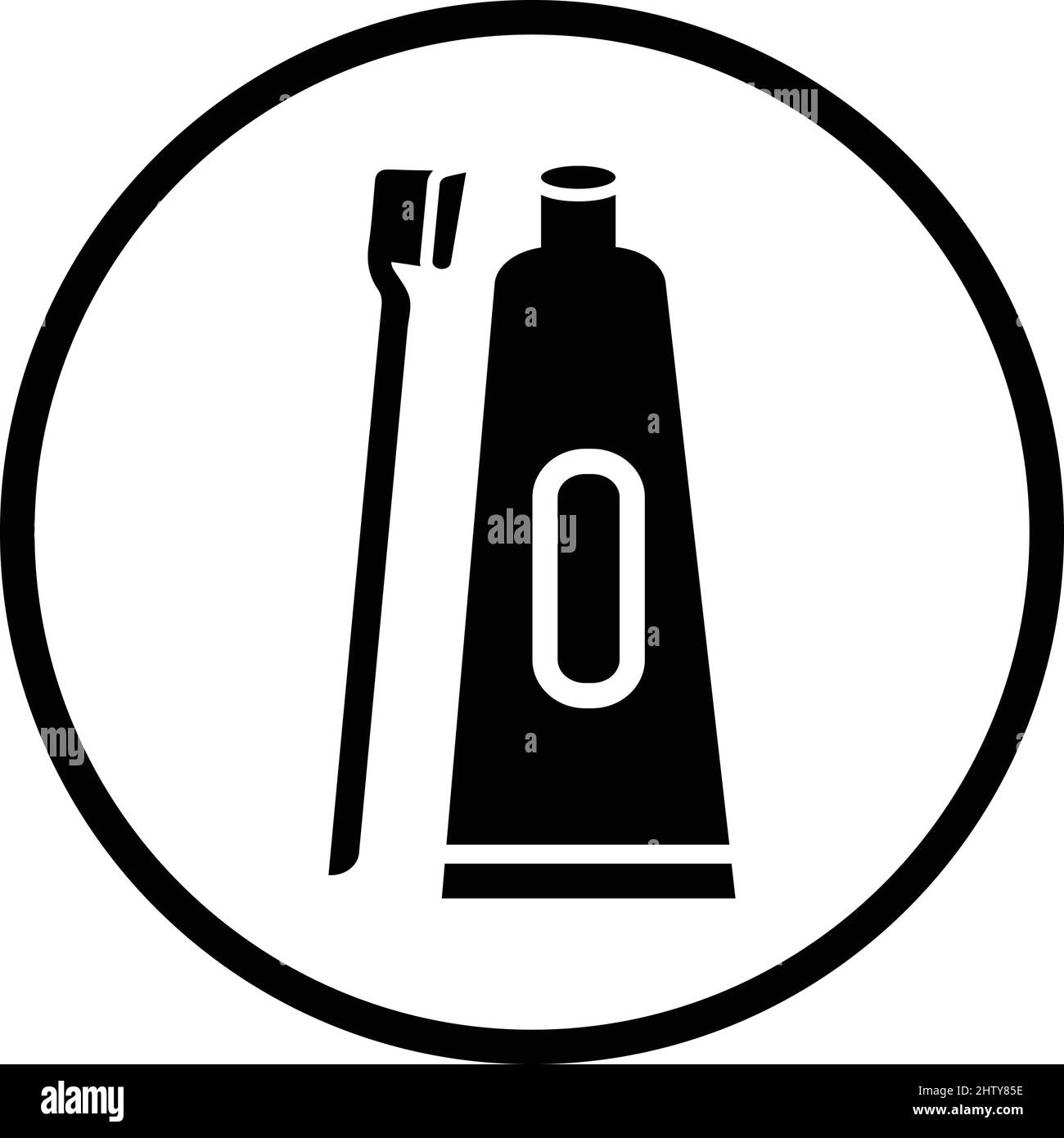 Toothbrush, toothpaste icon - Simple vector illustration for graphic ...