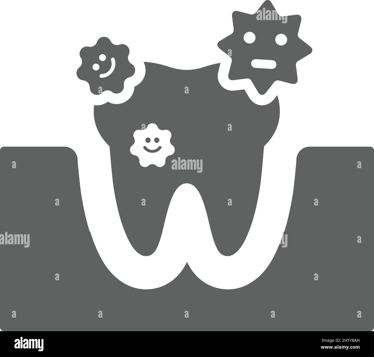 Tooth, germs icon - Simple vector illustration for graphic and web ...