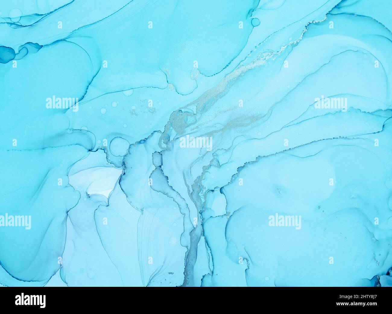 Mixing Inks. Oil Flow Illustration. Blue Marble Stock Photo - Alamy