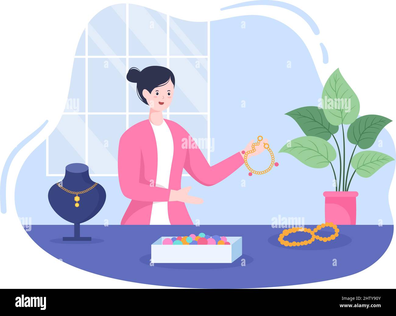 Jewelers Maker Jewelry Accessories Such as Necklaces, Earrings and ...