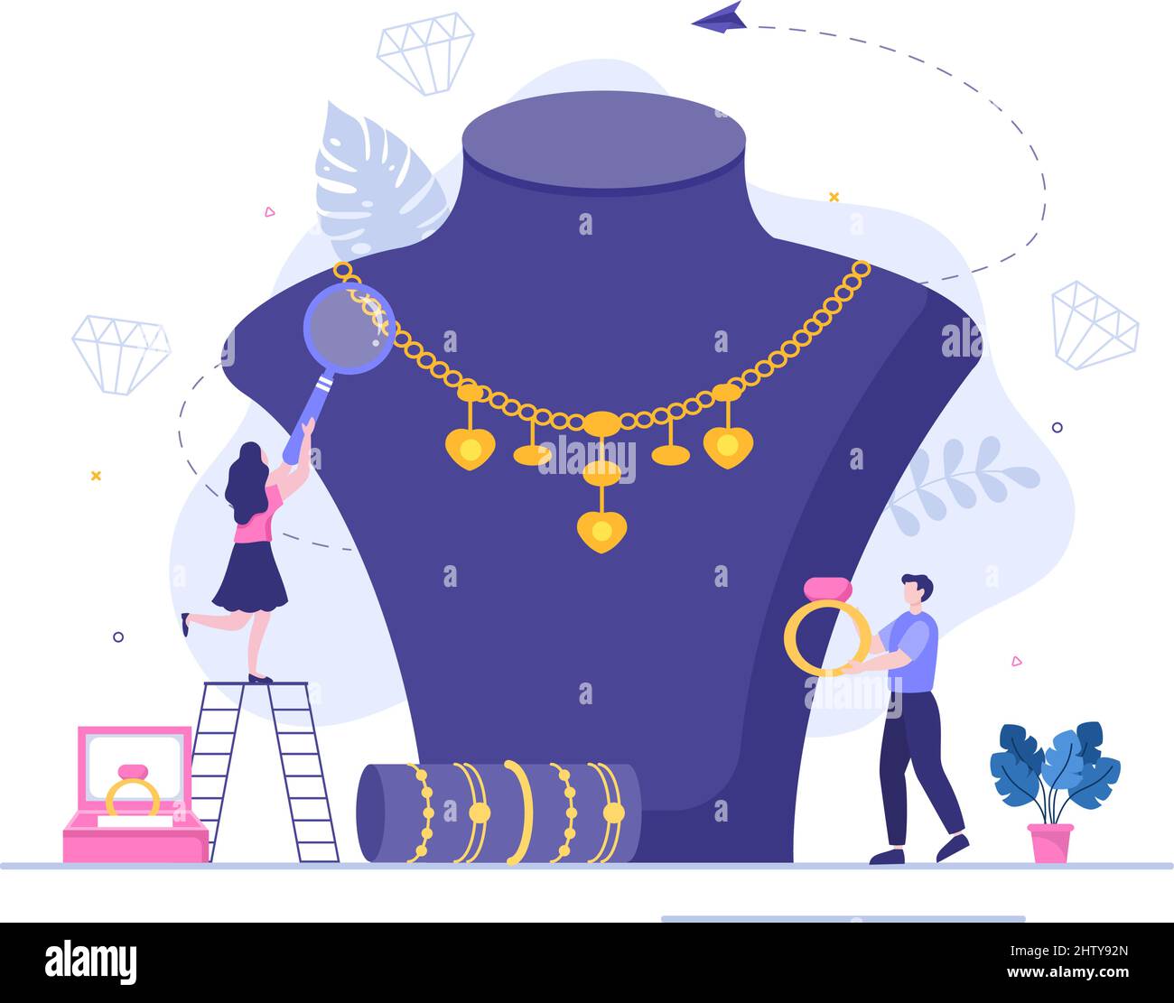 Jewelers Maker Jewelry Accessories Such as Necklaces, Earrings and ...