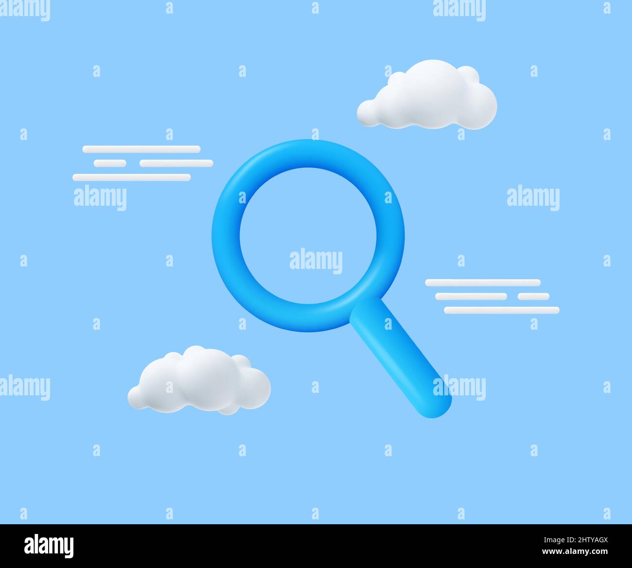 Magnifying glass render lens Stock Vector Images - Alamy