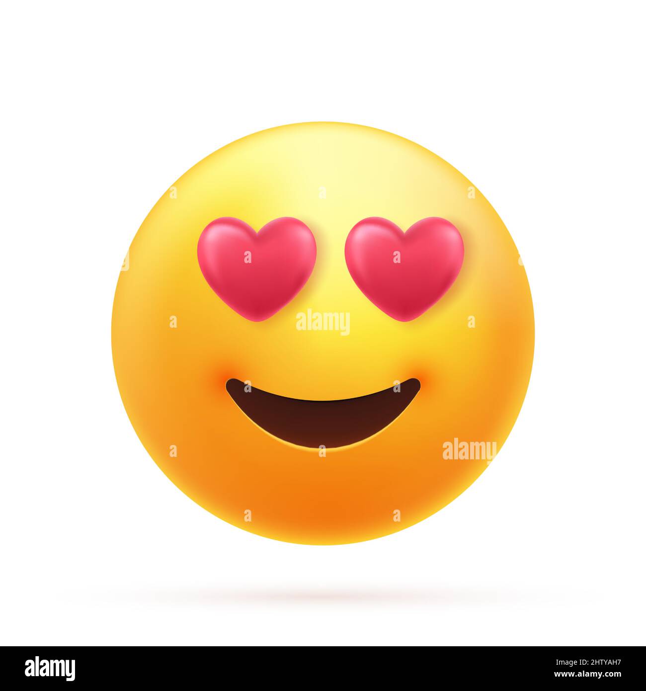 Emoticon in love with red heart Stock Vector Image & Art - Alamy