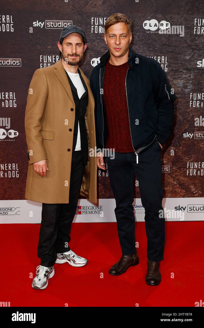 Berlin, Germany. 02nd Mar, 2022. Clemens Schick (l) and Tom Wlaschiha ...