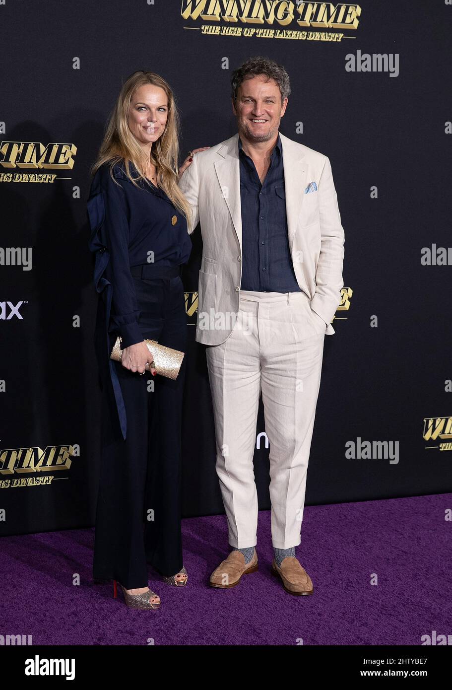 Cécile Breccia, Jason Clarke attends the premiere of HBO's "Winning ...