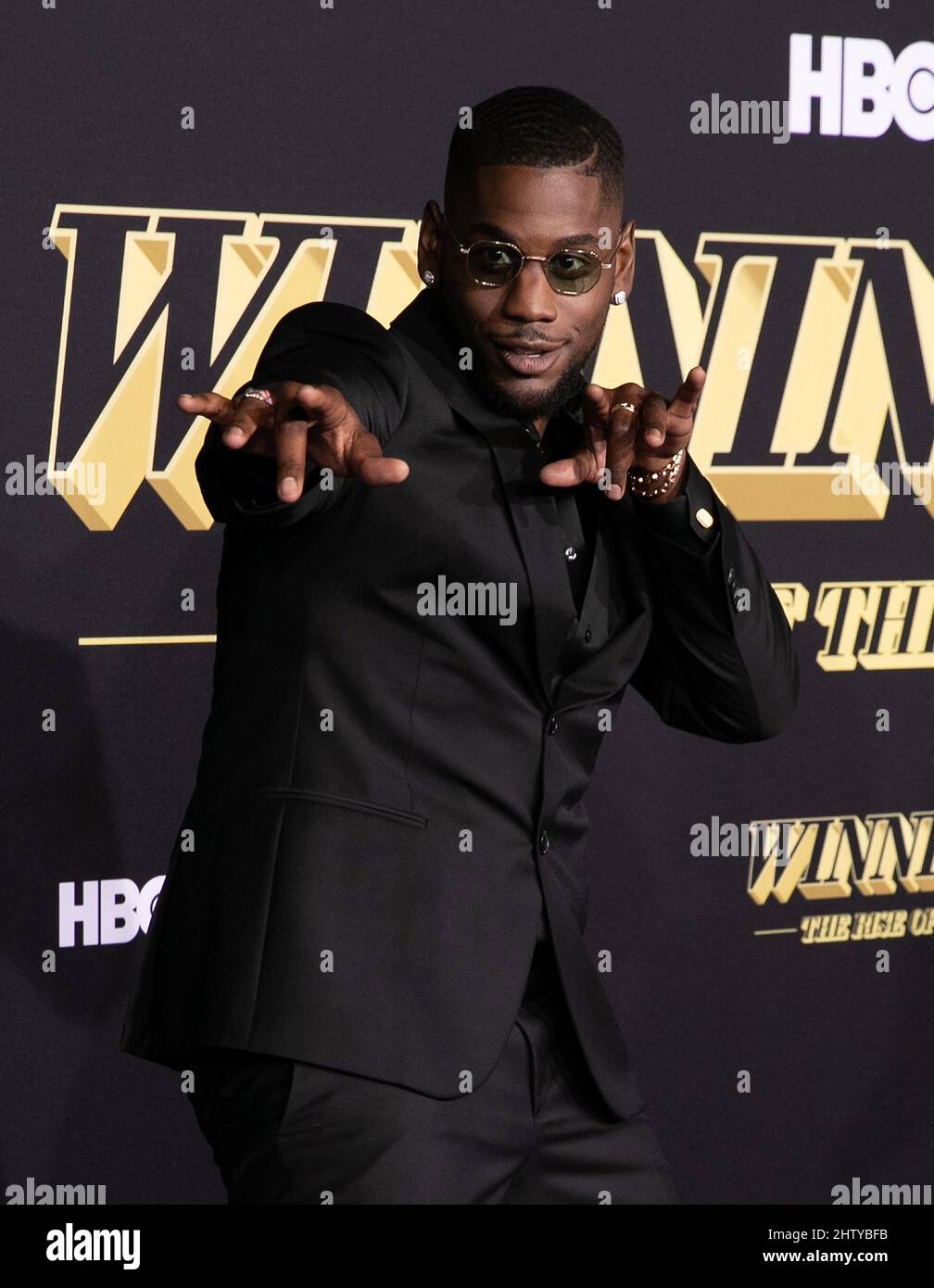 Quincy Isaiah attends the premiere of HBO's "Winning Time: The Rise of ...