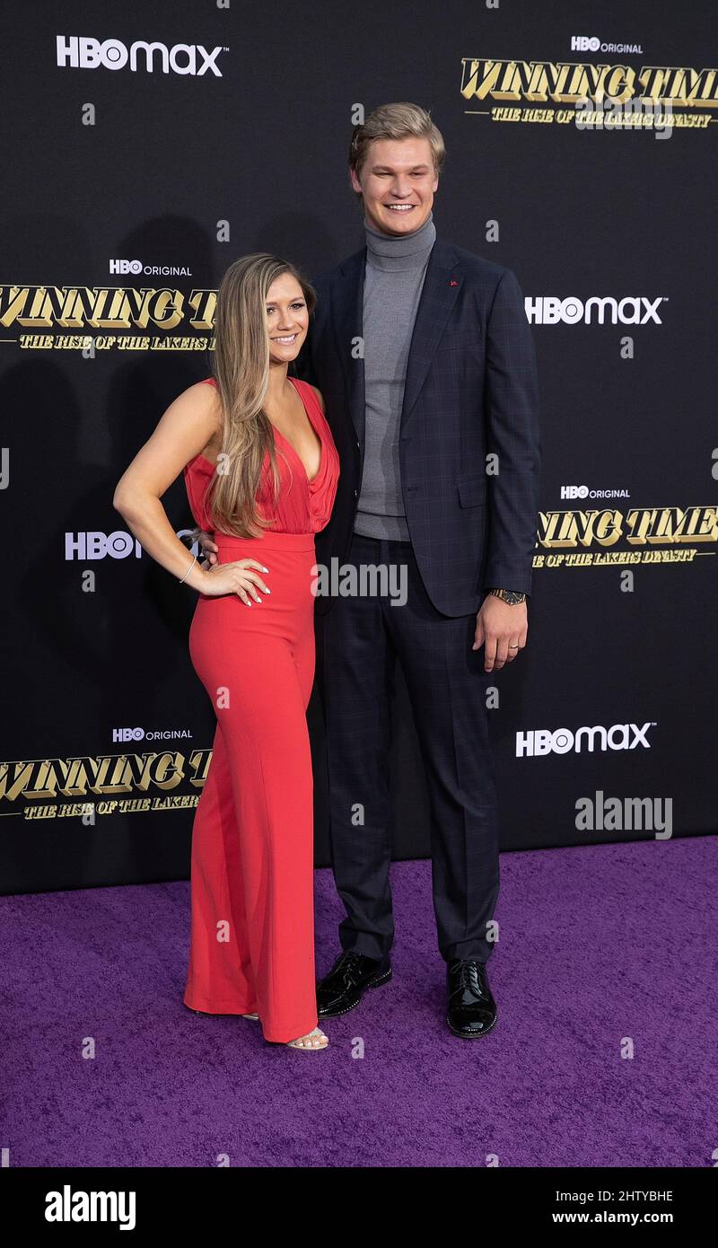 Austin Aaron attends the premiere of HBO's "Winning Time: The Rise of ...