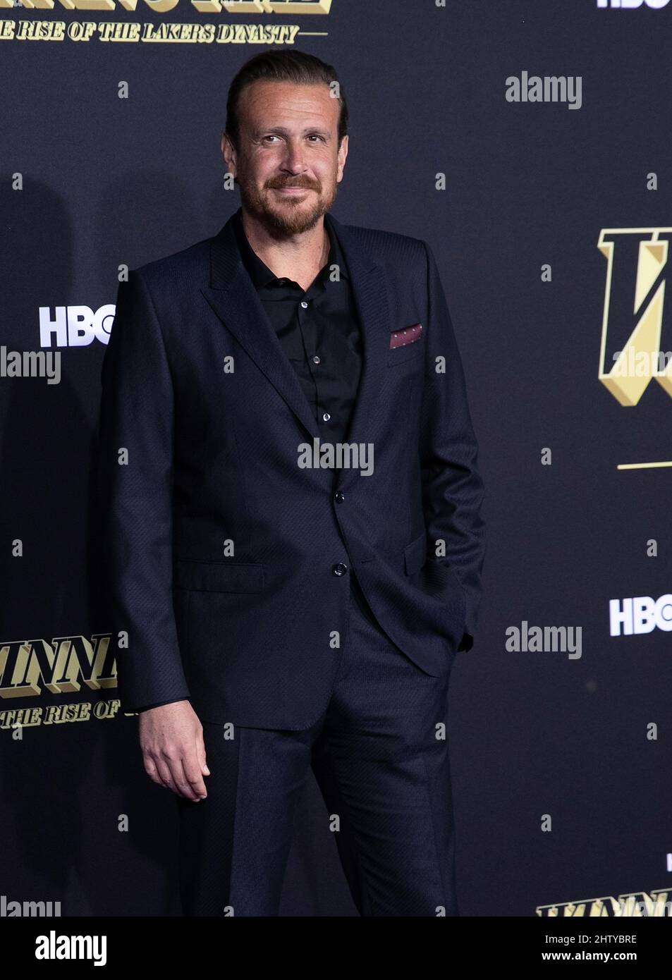 Jason Segal attends the premiere of HBO's "Winning Time: The Rise of ...