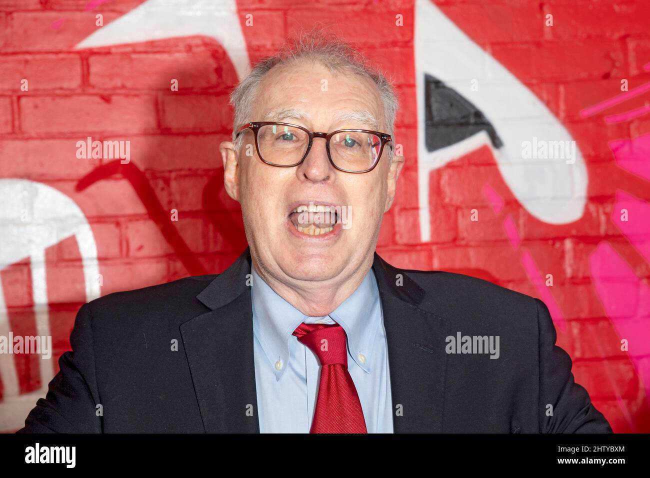 New York, United States. 02nd Mar, 2022. News reporter Charlie Pellett ...