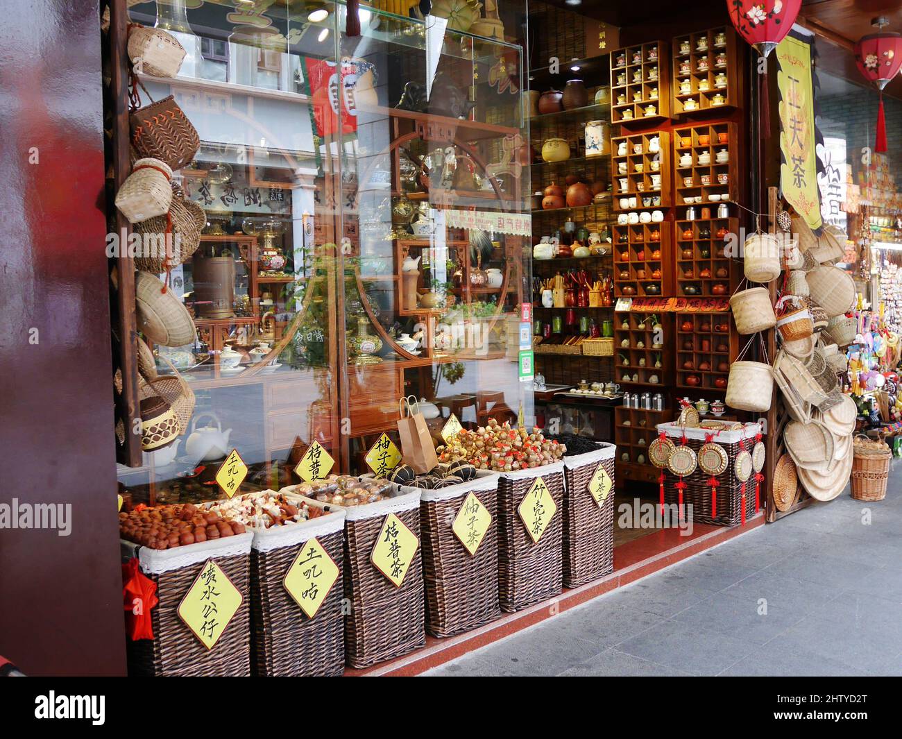 Souvenirs gifts in local stall grocery store shop for chinese people ...