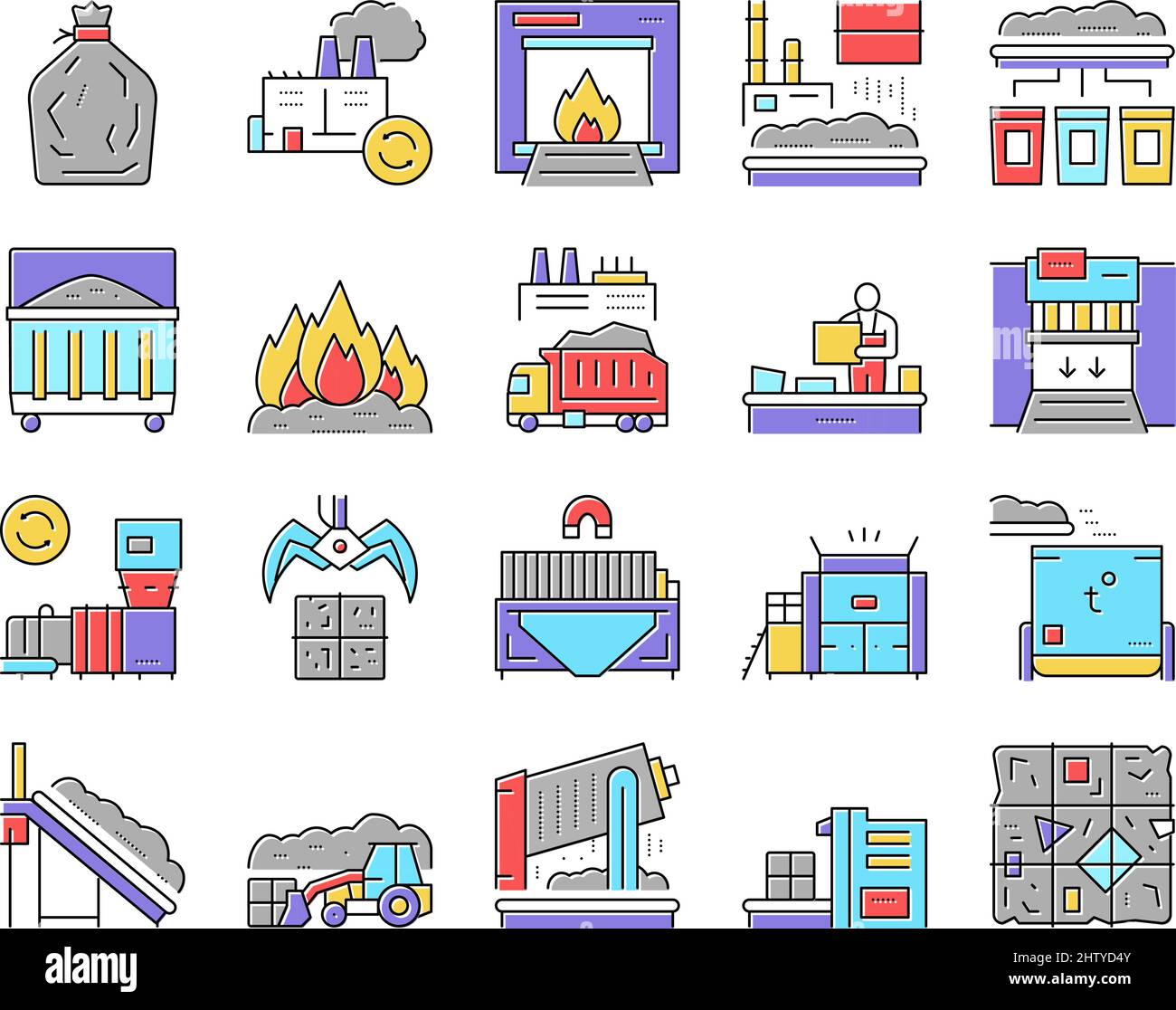 Plastic items landfill Stock Vector Images - Alamy