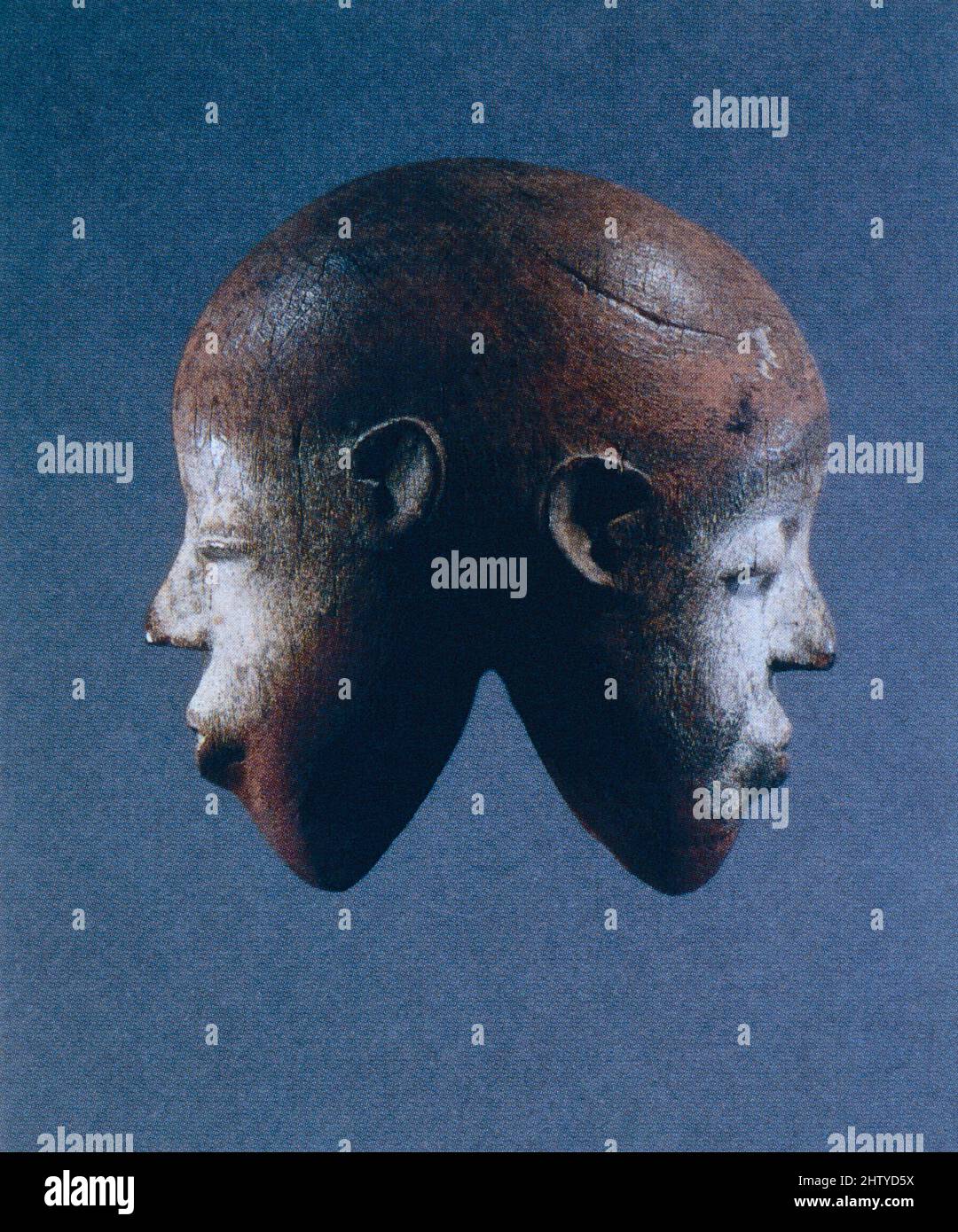 Double head statue, Zaire 1800s Stock Photo - Alamy