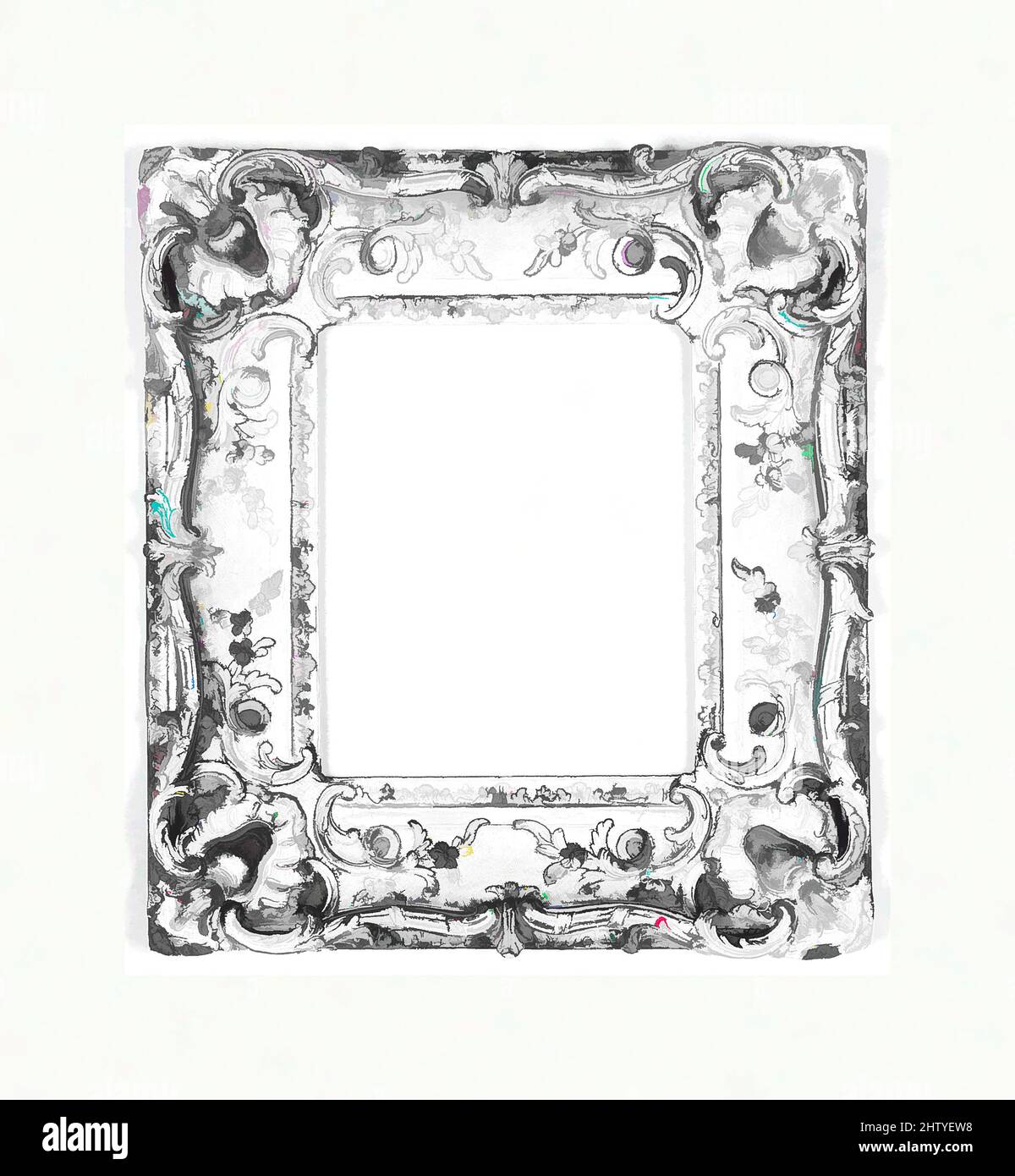 Art inspired by Swept frame, 1735–40, French, Oak lower moldings and ...