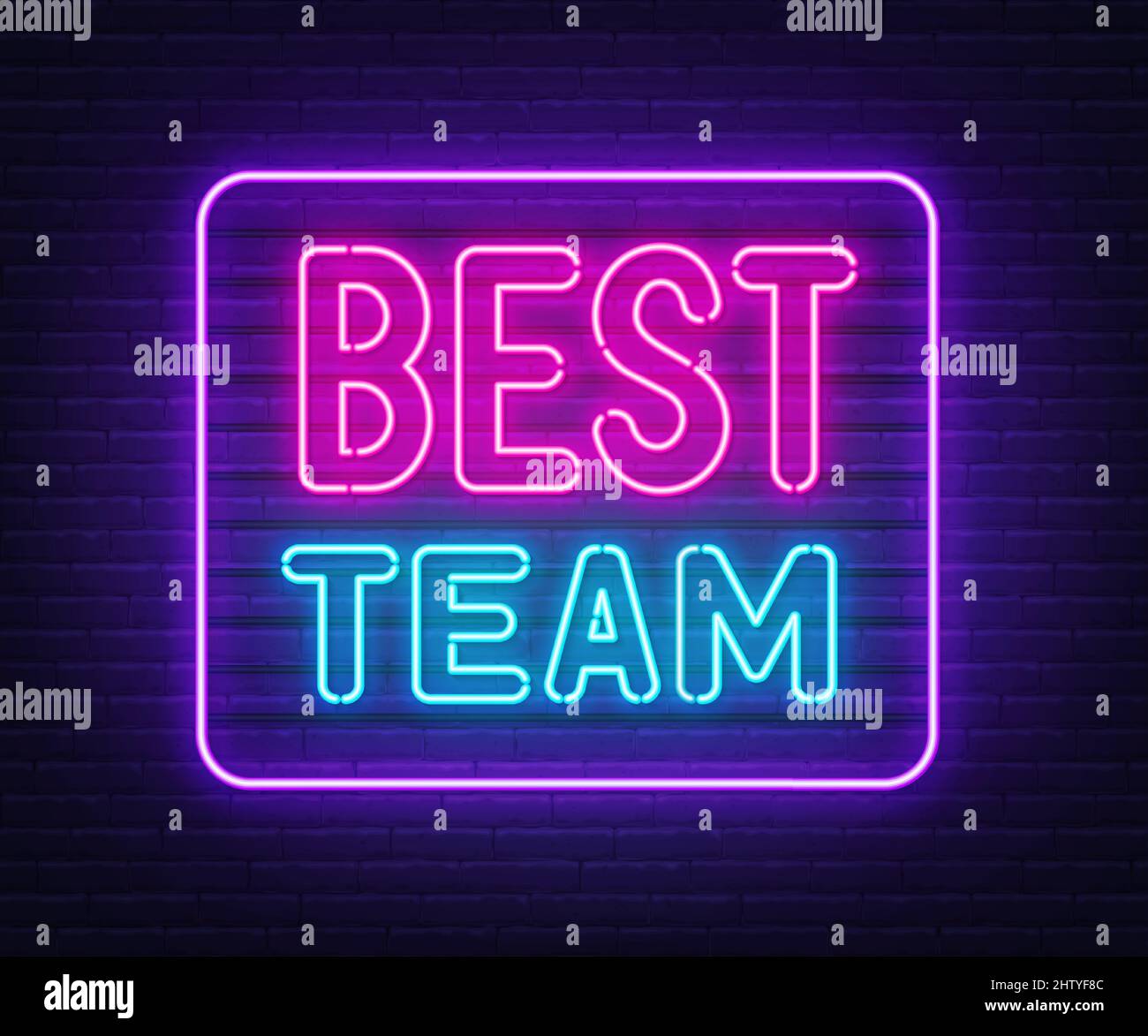 Best team neon sign on a brick background Stock Vector Image & Art - Alamy