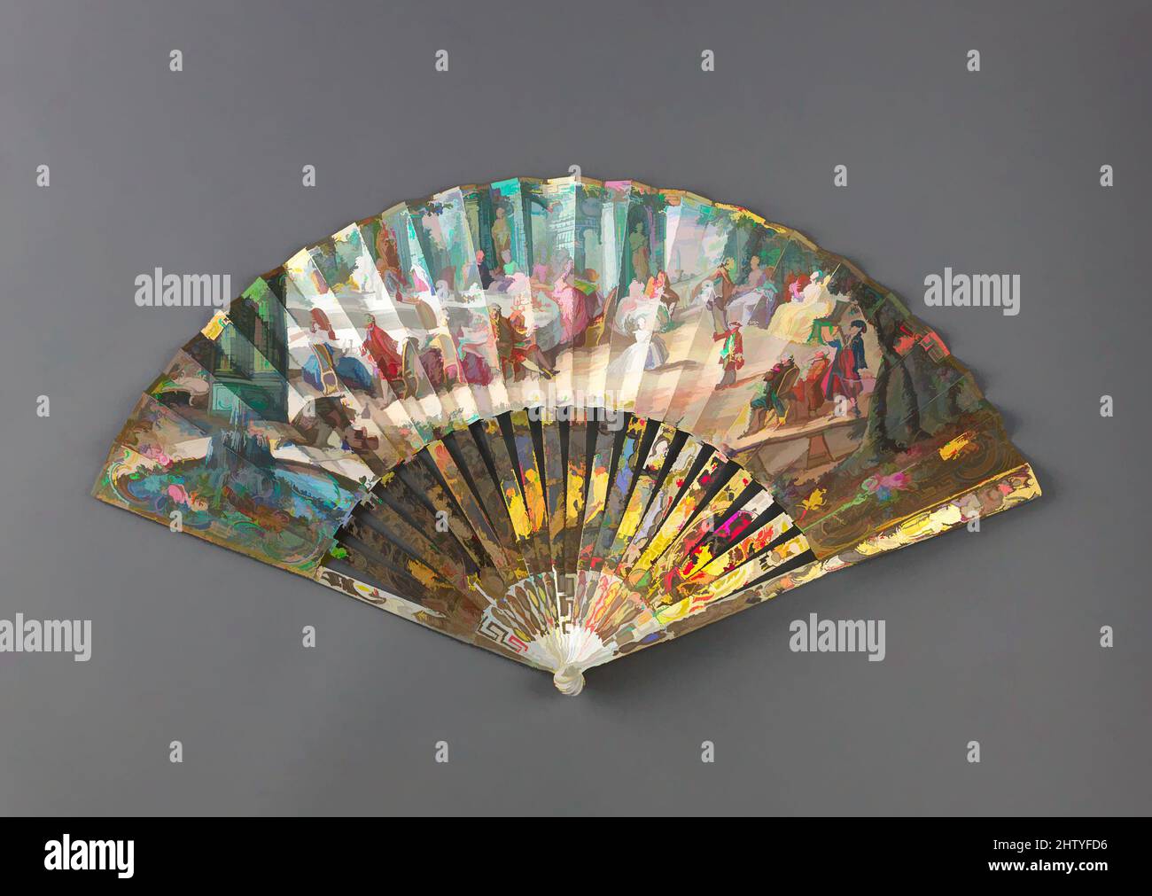 Art inspired by Folding fan, 1760s, Austrian or German, Leaf: gouache ...