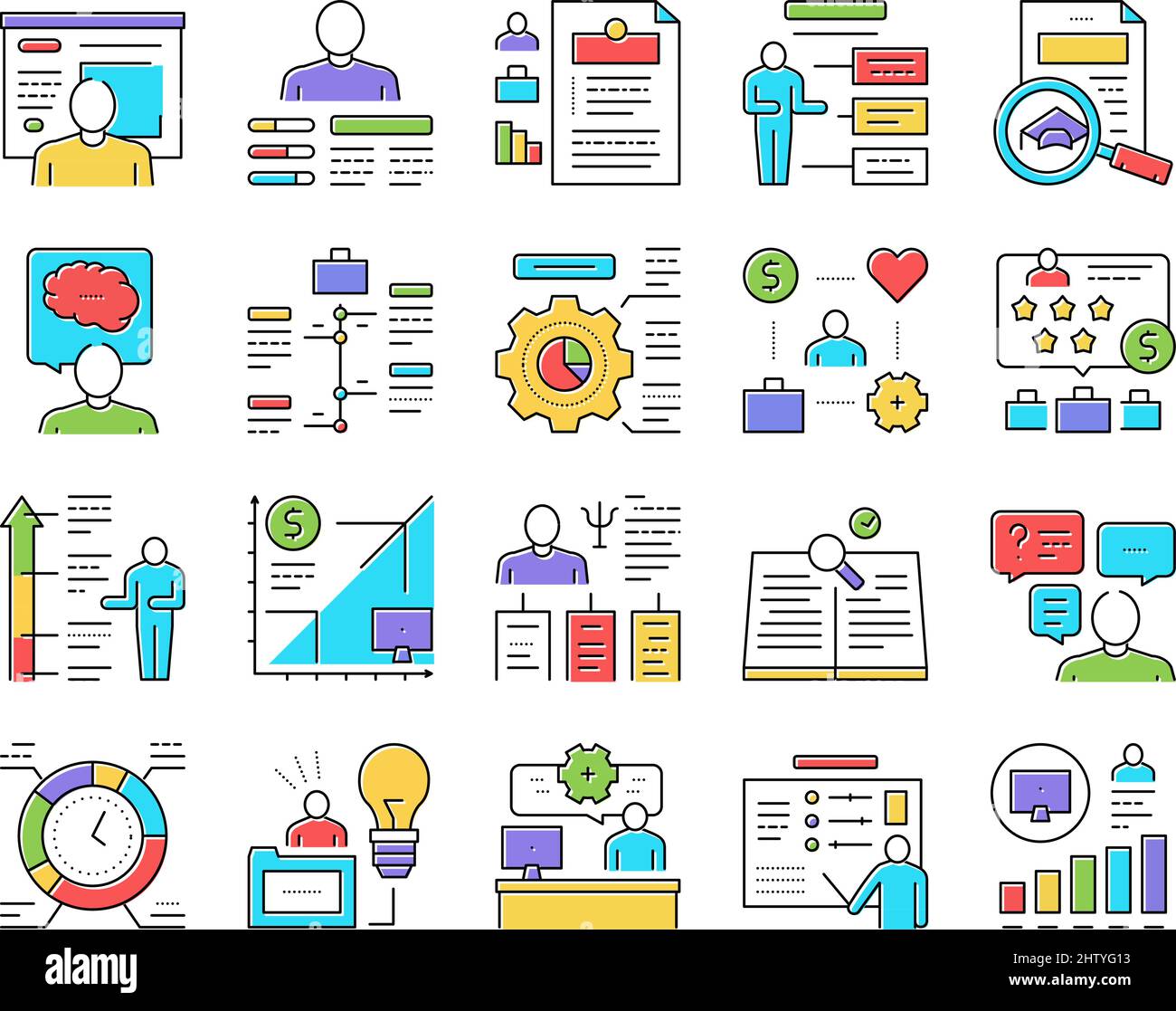 About Me Presentation Collection Icons Set Vector Stock Vector Image ...