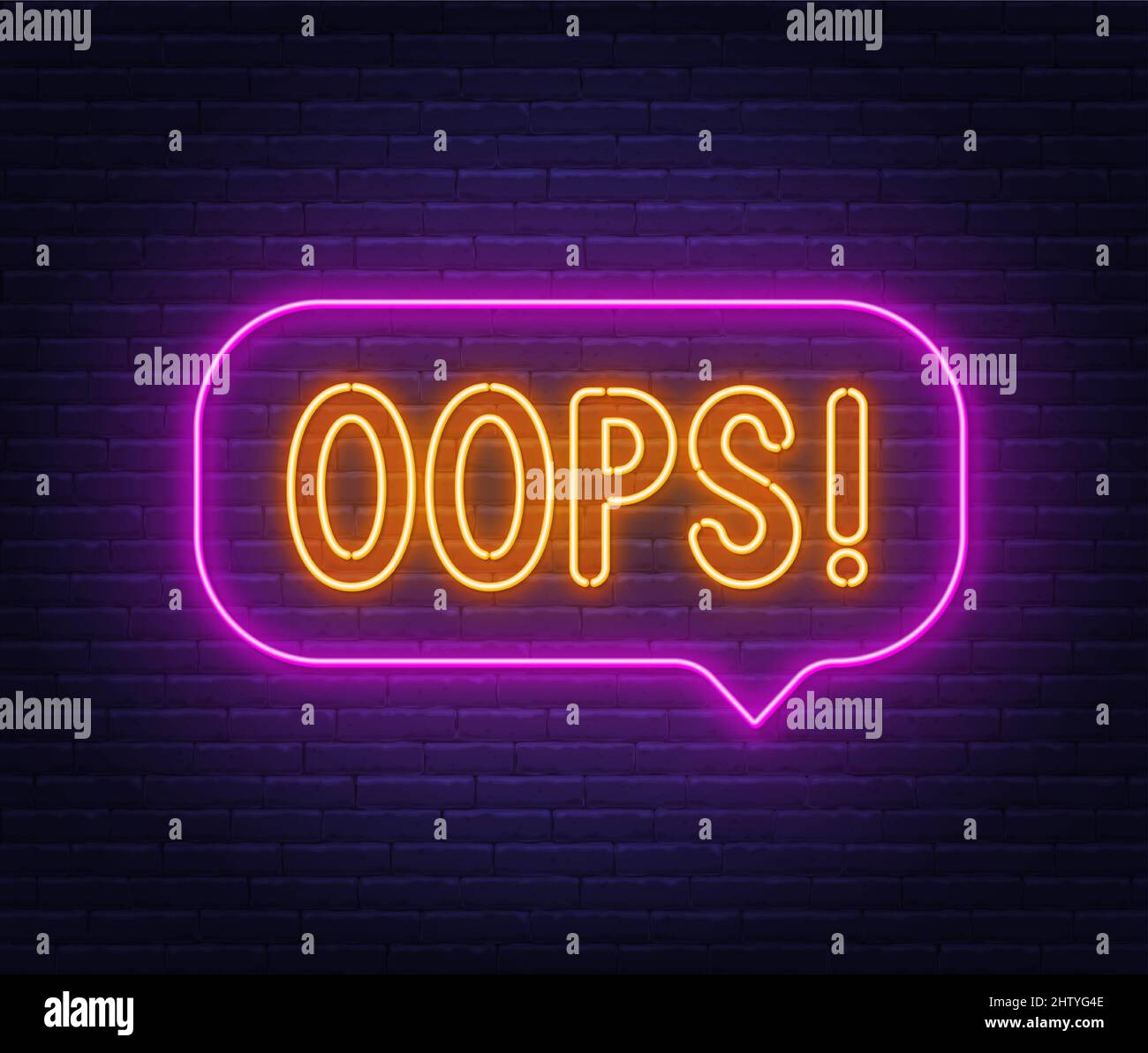 Oops neon sign in hi-res stock photography and images - Alamy