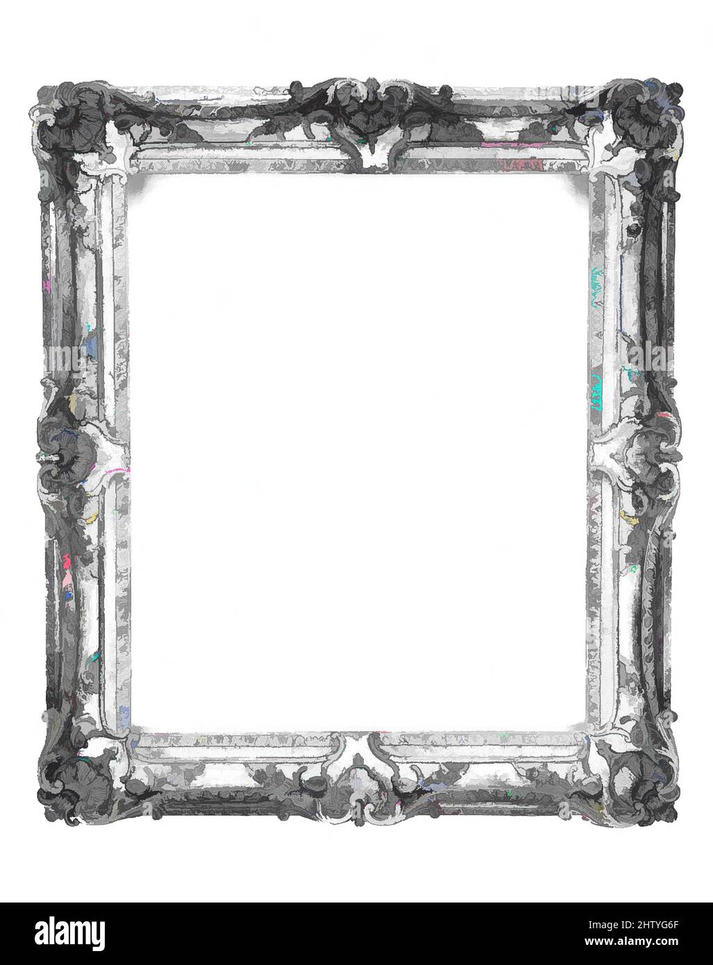 Art inspired by Swept frame, ca. 1760, French, Oak lower moldings and ...