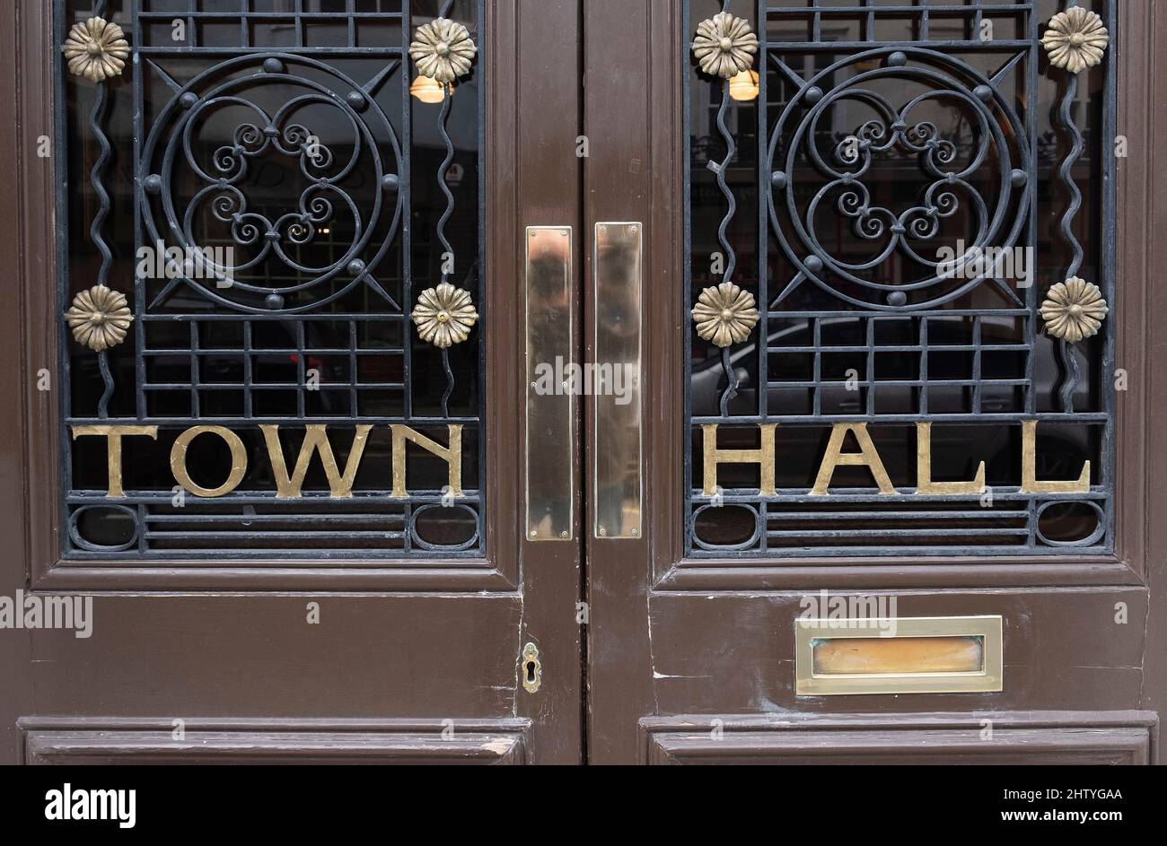 A Town Hall Door Stock Photo - Alamy