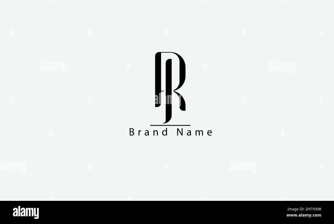 RJ JR R J abstract vector logo monogram template Stock Vector Image ...