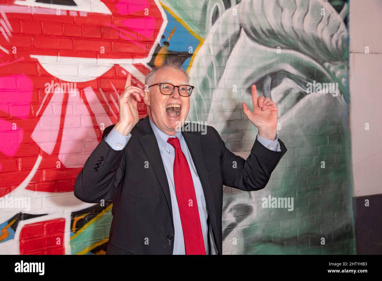 New York, United States. 02nd Mar, 2022. News reporter Charlie Pellett ...