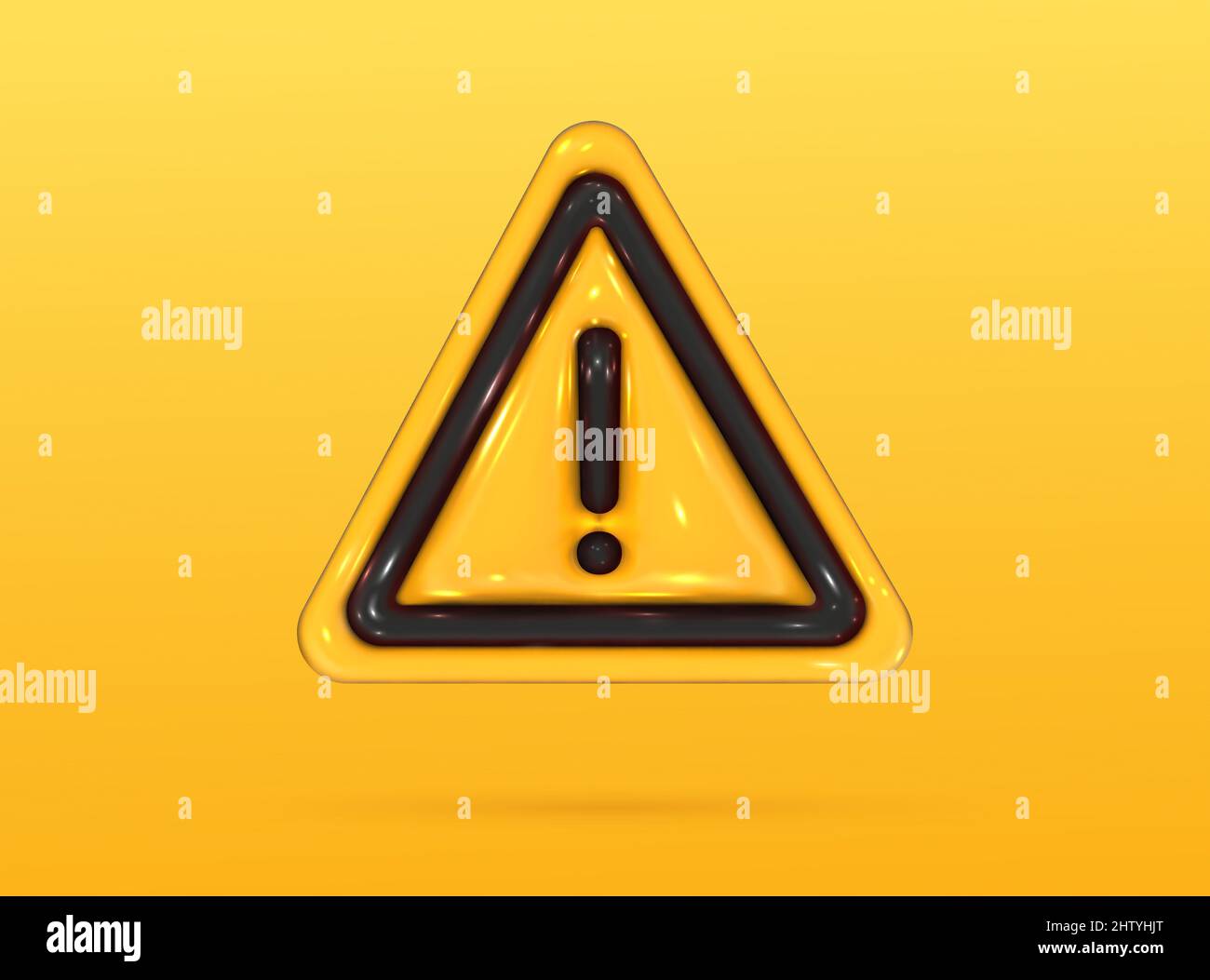 Caution sign 3d. Hazard warning sticker. Danger, attention and ...