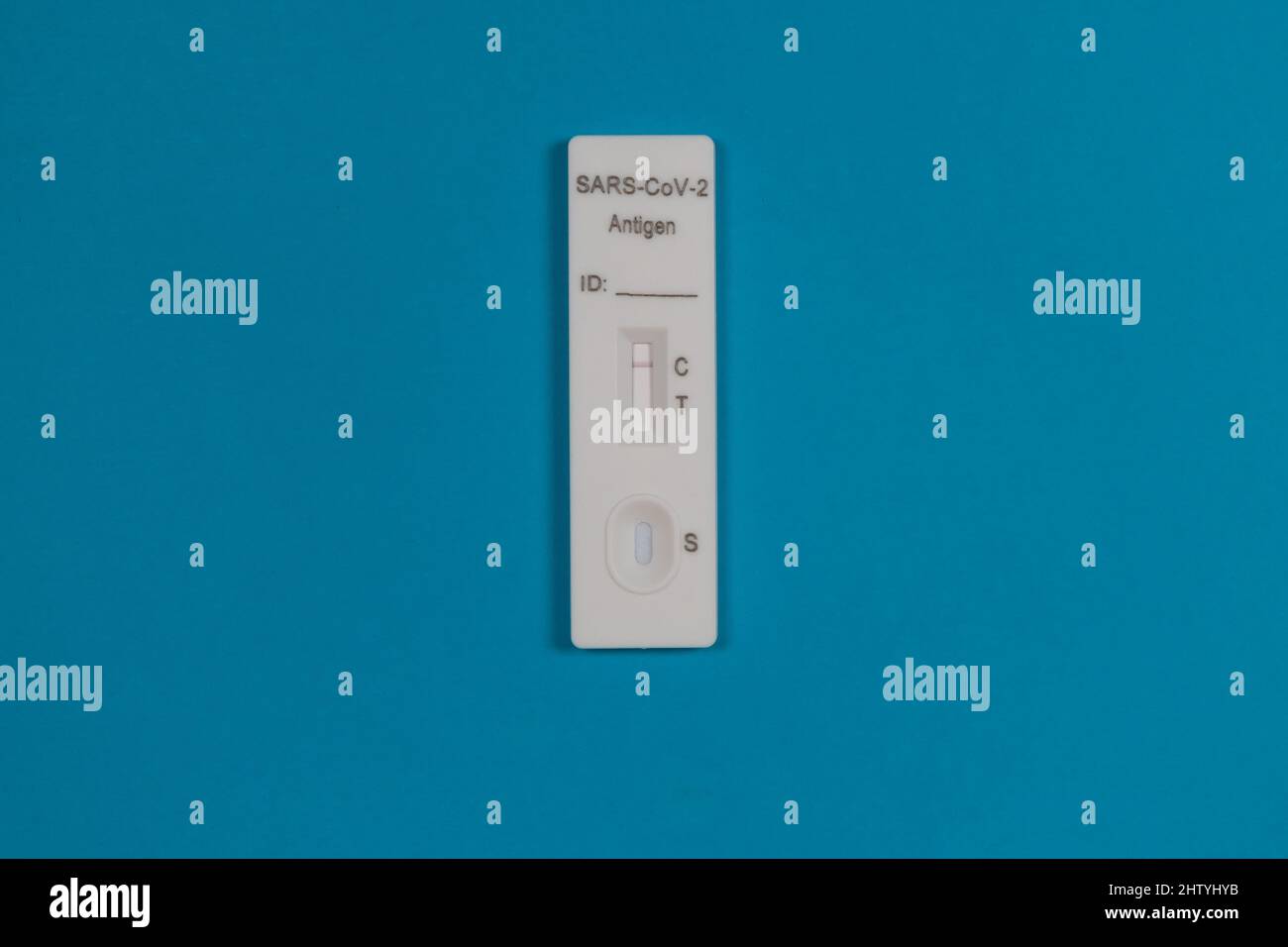 Antigen testing. Negative SARS-CoV-2 Rapid Antigen Test isolated on ...