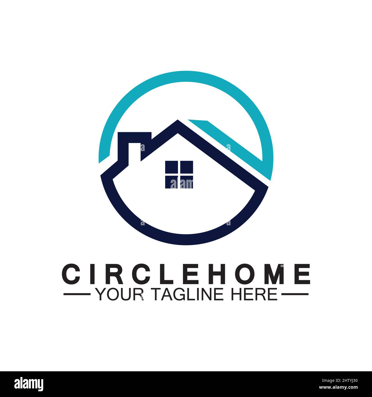 Home circle concept logo symbol vector illustration design Stock Vector ...