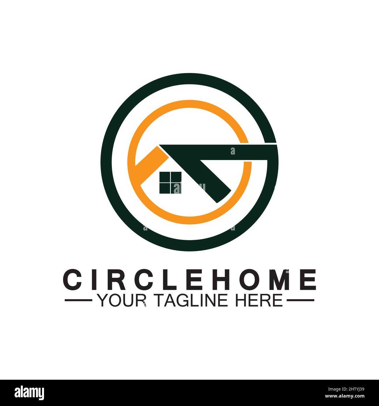 Home circle concept logo symbol vector illustration design Stock Vector ...