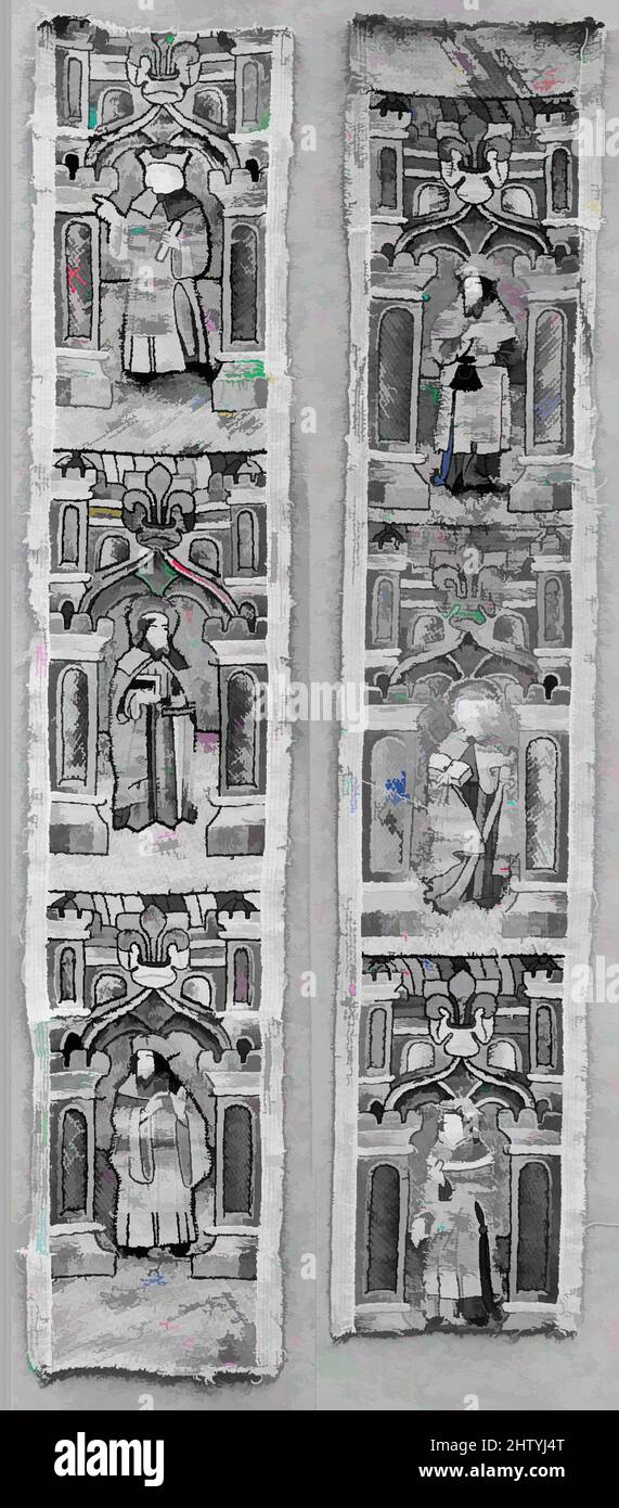 Art inspired by Orphreys from a Cope, 15th century, British, Silk, gold ...