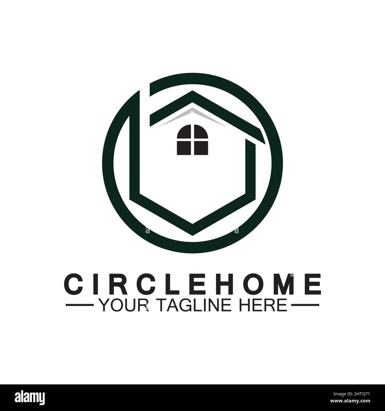 Home circle concept logo symbol vector illustration design Stock Vector ...