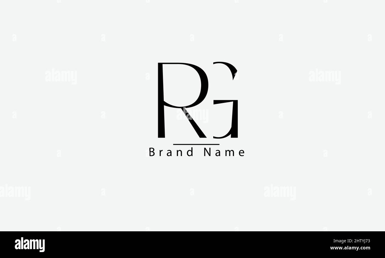 RG GR R G abstract vector logo monogram template Stock Vector Image ...
