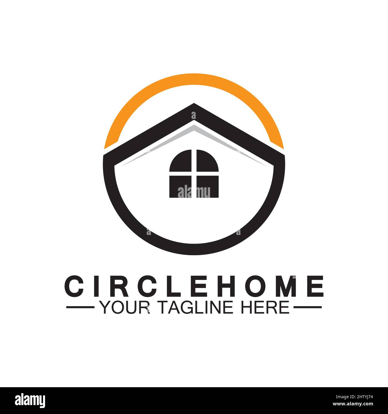 Home circle concept logo symbol vector illustration design Stock Vector ...