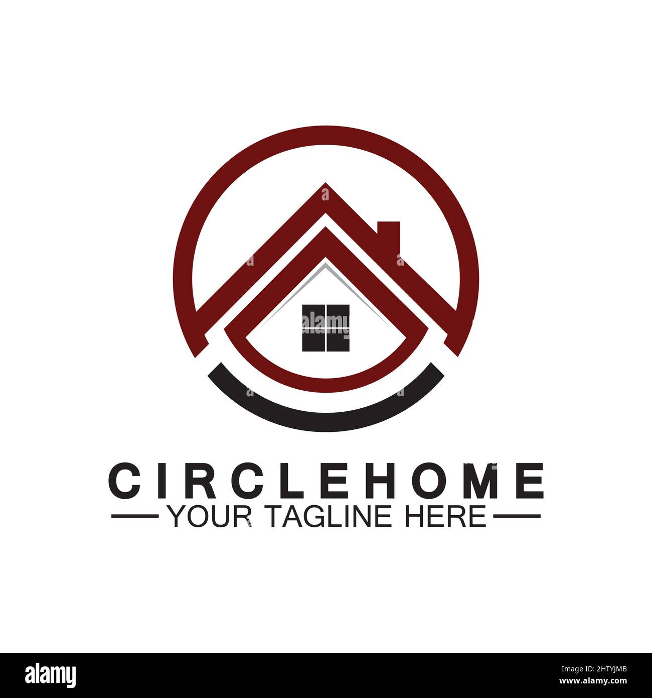 Home circle concept logo symbol vector illustration design Stock Vector ...