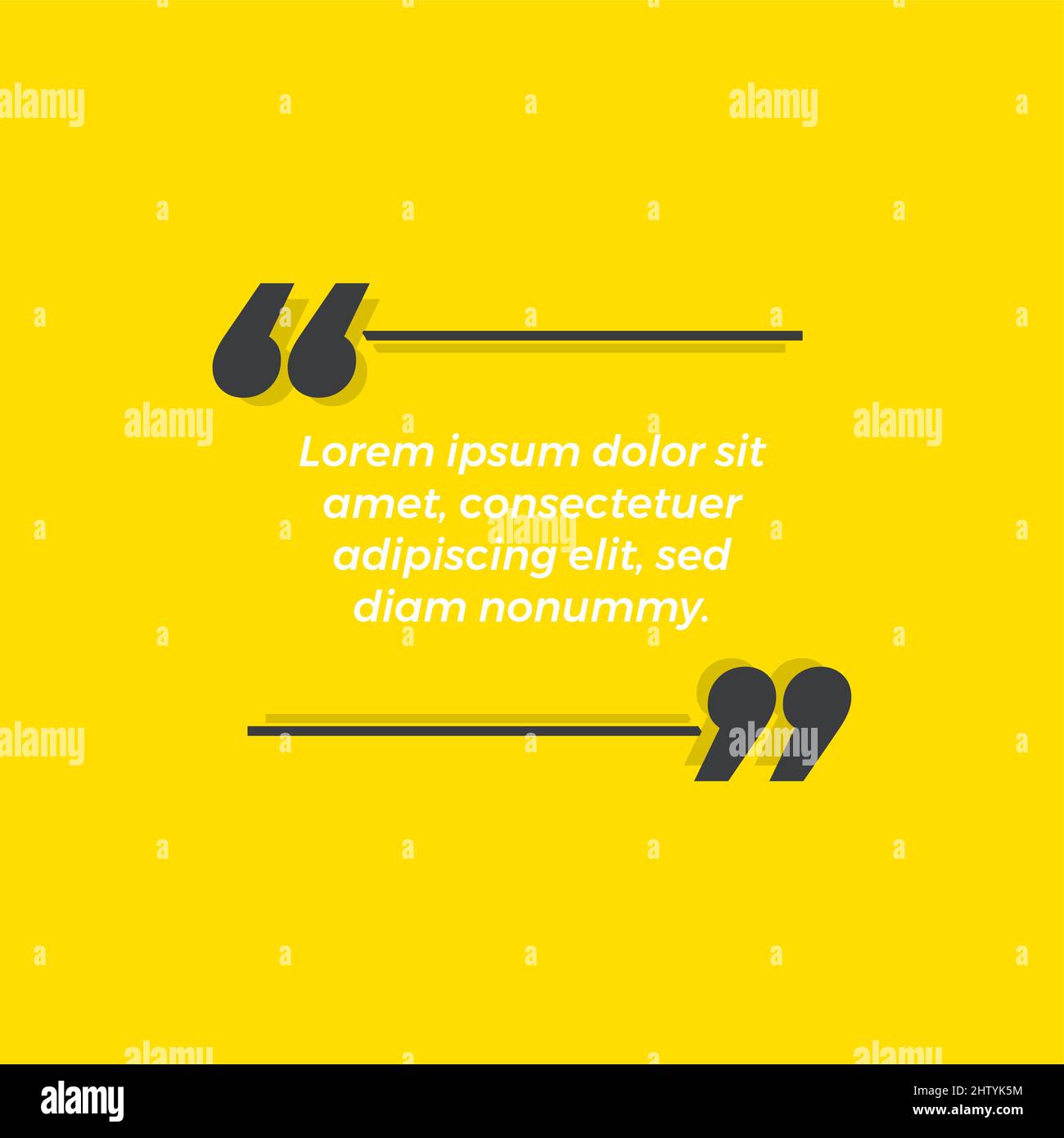 Quote Frame on Yellow Color Background Vector Illustration Stock Vector ...