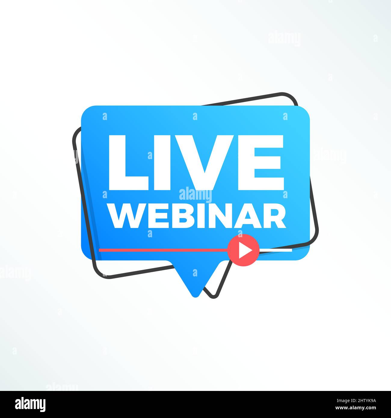 Live Webinar Modern Color Label Conference Icon Stock Vector Image ...