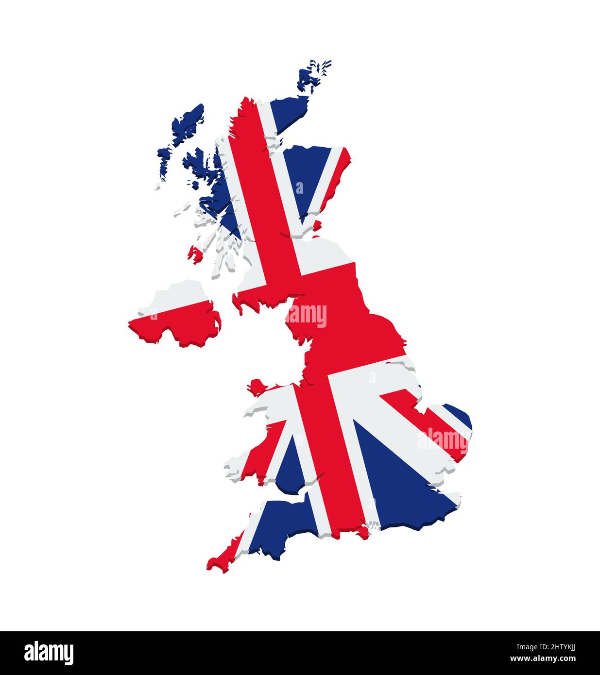 United Kingdom UK Flag Vector Map Stock Vector Image & Art - Alamy