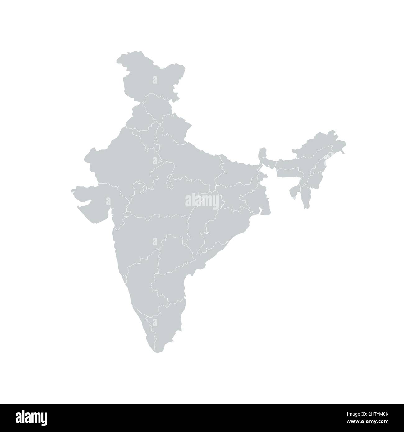 India Country Regions Vector Map Stock Vector Image & Art - Alamy