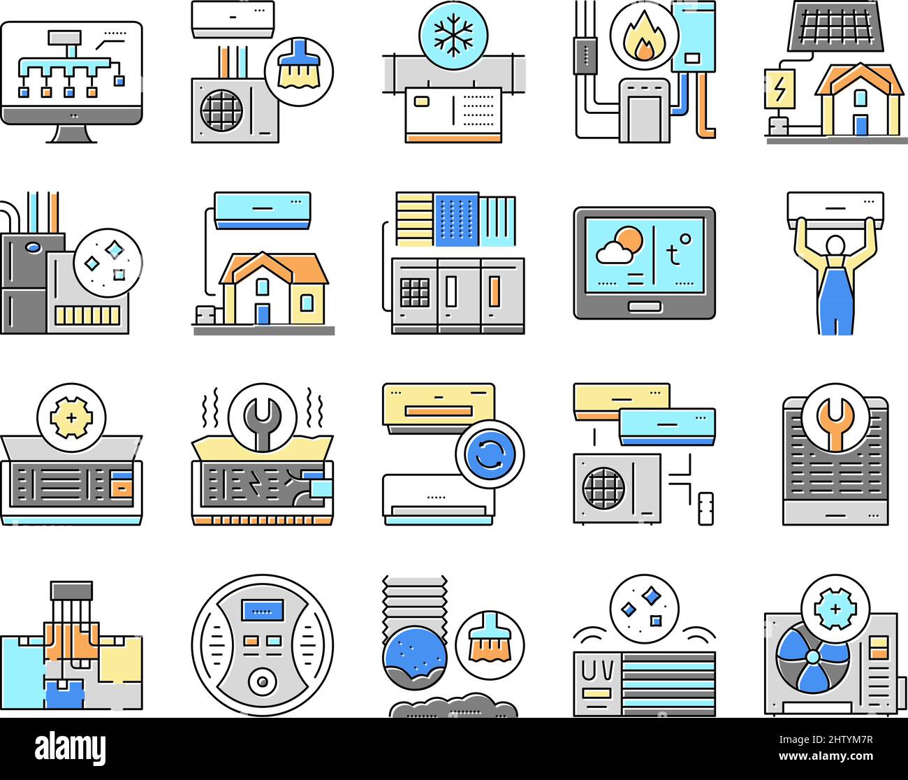 Industrial air filtration system Stock Vector Images - Alamy