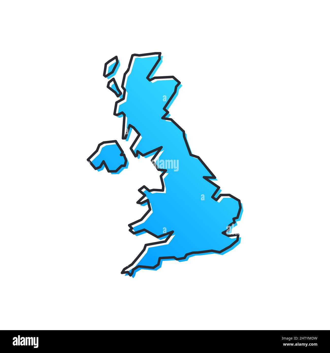 Uk map outline vector hi-res stock photography and images - Alamy