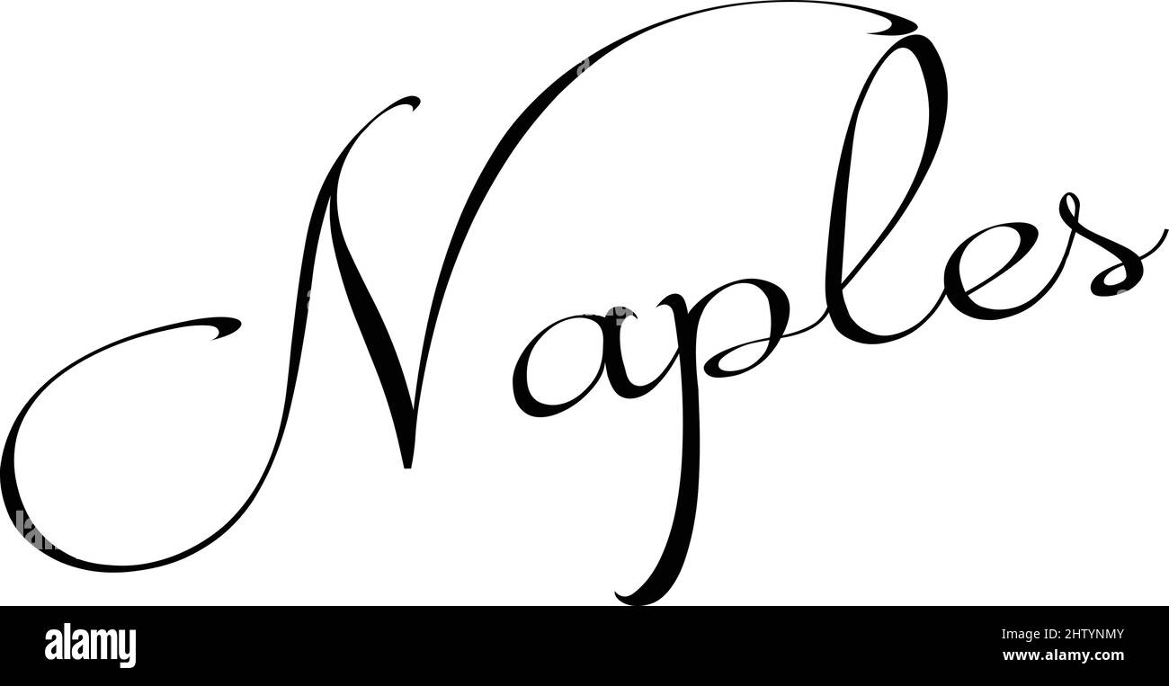 Naples text sign illustration on white background Stock Vector Image ...