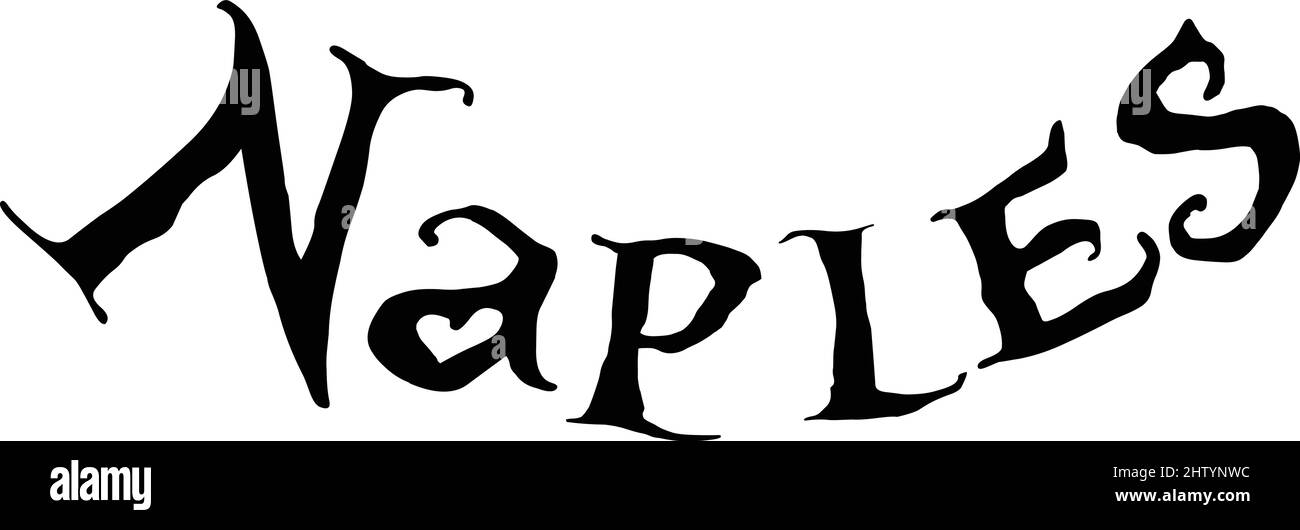 Naples text sign illustration on white background Stock Vector Image ...