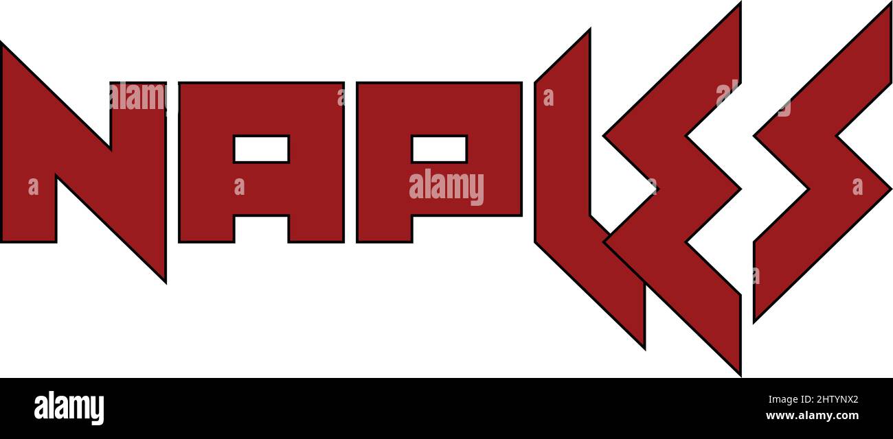 Naples text sign illustration on white background Stock Vector Image ...