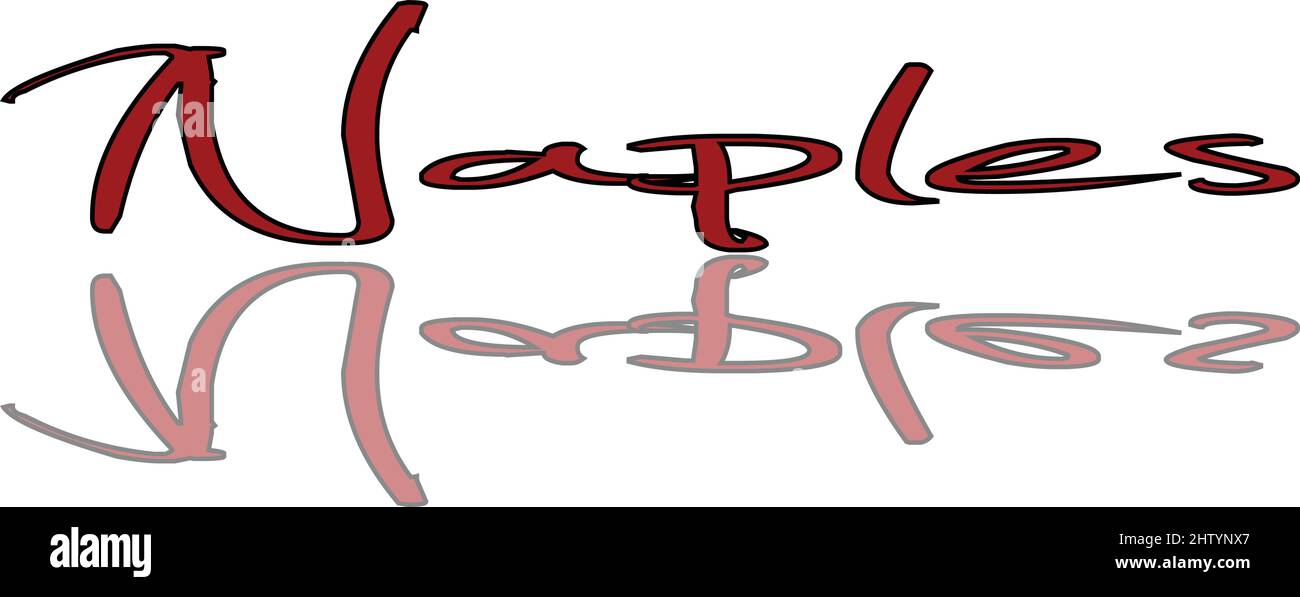 Naples text sign illustration on white background Stock Vector Image ...