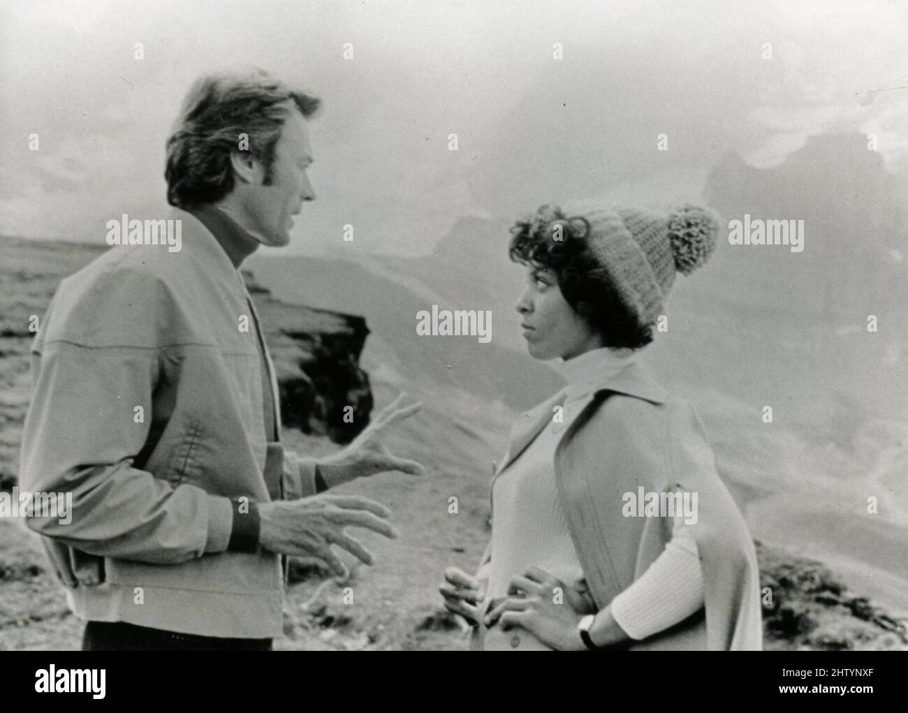 American filmmaker and actor Clint Eastwood and actress Vonetta McGee ...