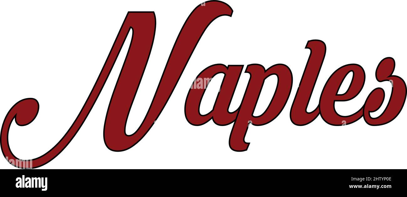 Naples text sign illustration on white background Stock Vector Image ...